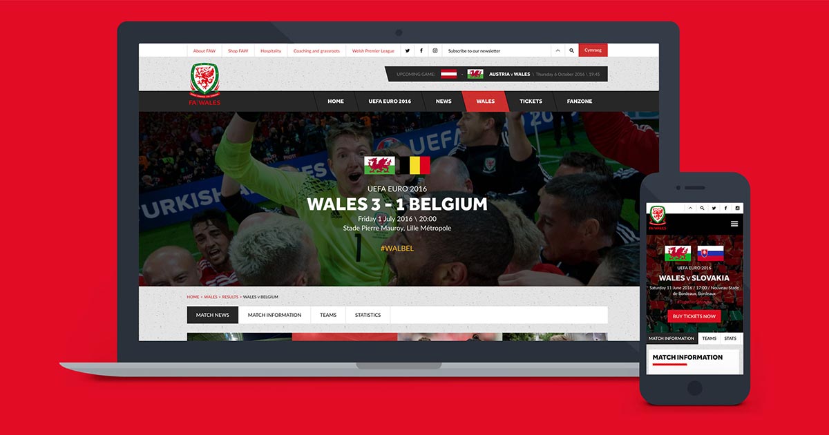 Football Association of Wales | Web Design | Limegreentangerine